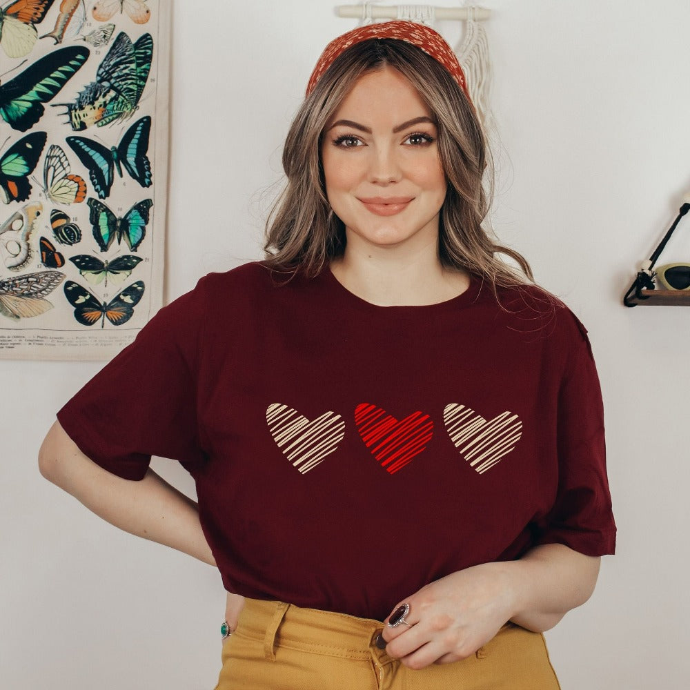 Triple Heart Scribble T-Shirt – Jonomea
